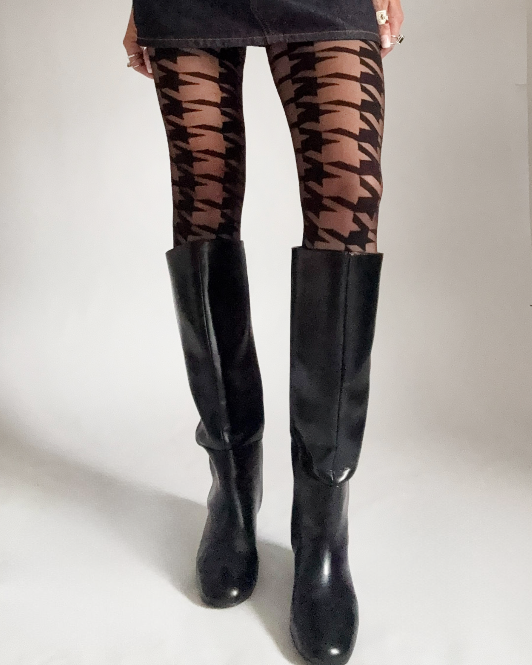 Sheer Houndstooth Tights – Better Tights
